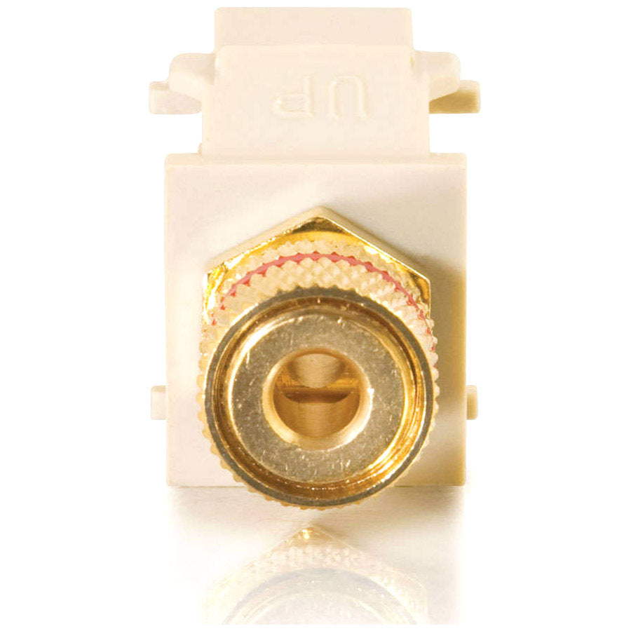 Legrand C2G Snap-In Red Banana Jack F/F Keystone Insert Module - Ivory ...