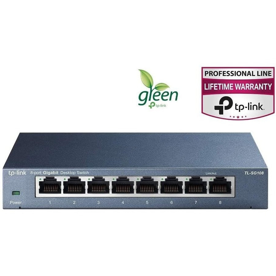 TP-LINK TL-SG108 - 8 Port Gigabit Unmanaged Ethernet Network Switch ...