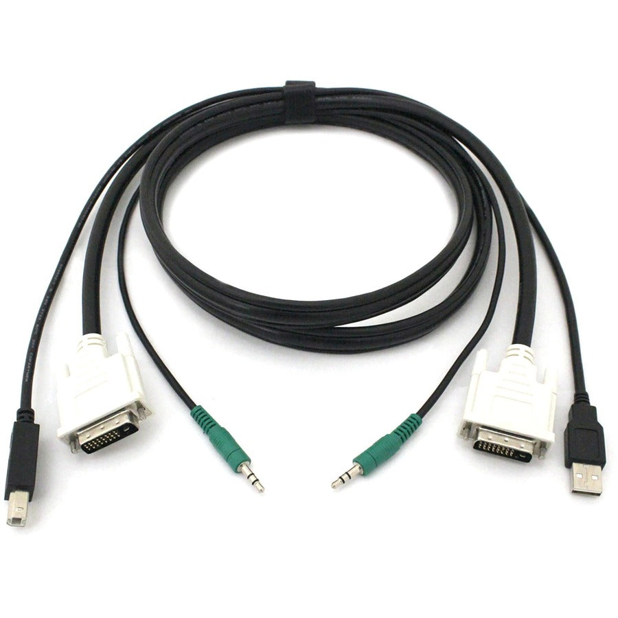 Black Box DVI KVM Cable - USB A-B, 3.5mm Audio, 10-ft. (3.0-m) – Wamatek