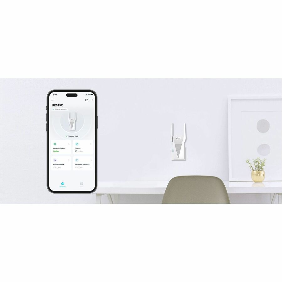 TP-Link RE615X Dual Band Wi-Fi 6 IEEE 802.11 a/b/g/n/ac/ax 1.80 Gbit/s ...