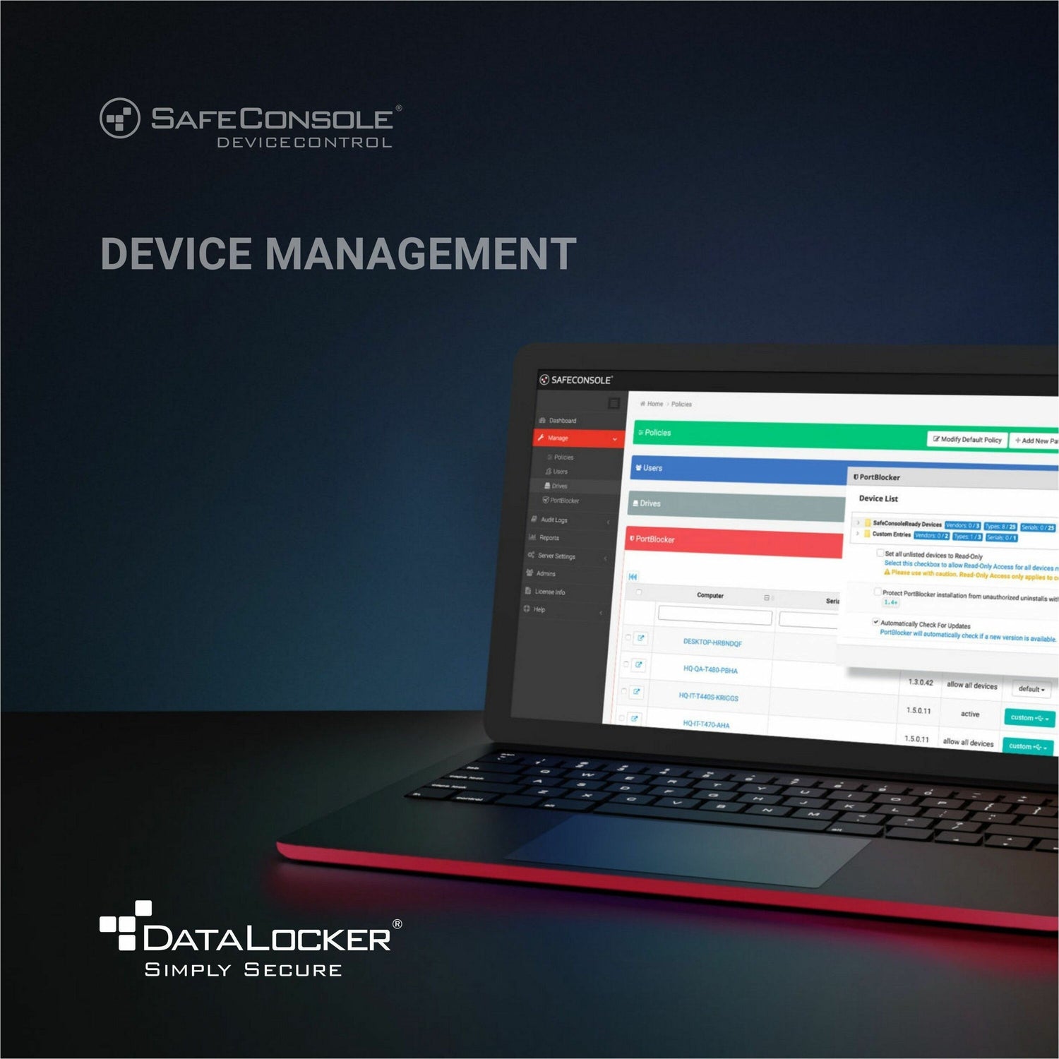 DataLocker Device Management Secure USB - License - 1 Device - 1 Year ...