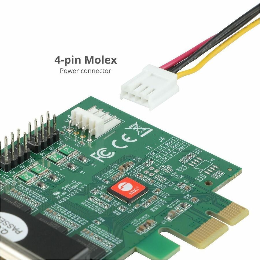 SIIG DP CyberSerial 4S PCIe, PCI Express x1 Interface, Dual-Profile De – Wamatek