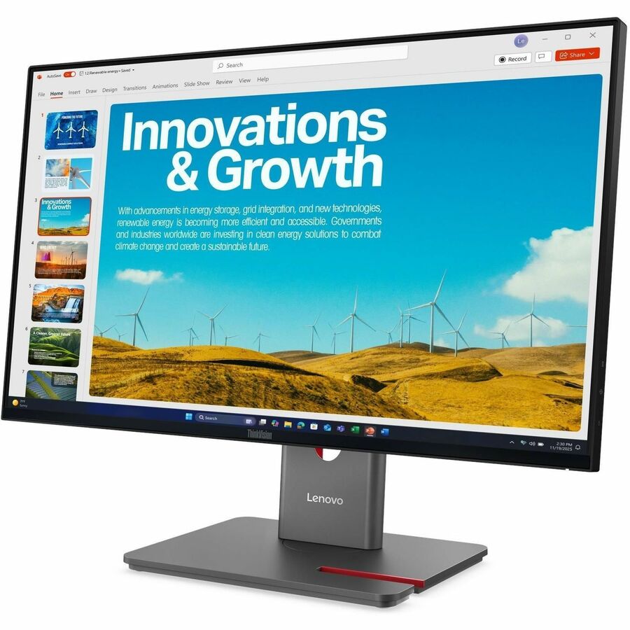 Lenovo ThinkVision P24QD-40 24" Class WQHD LED Monitor - 16:9 - Eclips ...
