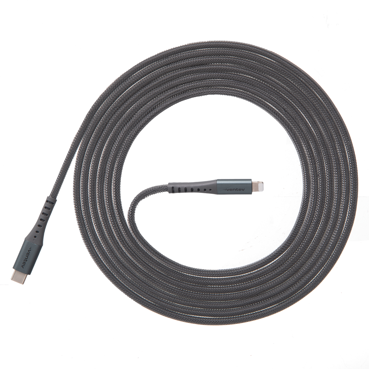 Ventev Chargesync Alloy USB-C to Apple Lightning Cable 10ft - Steel ...