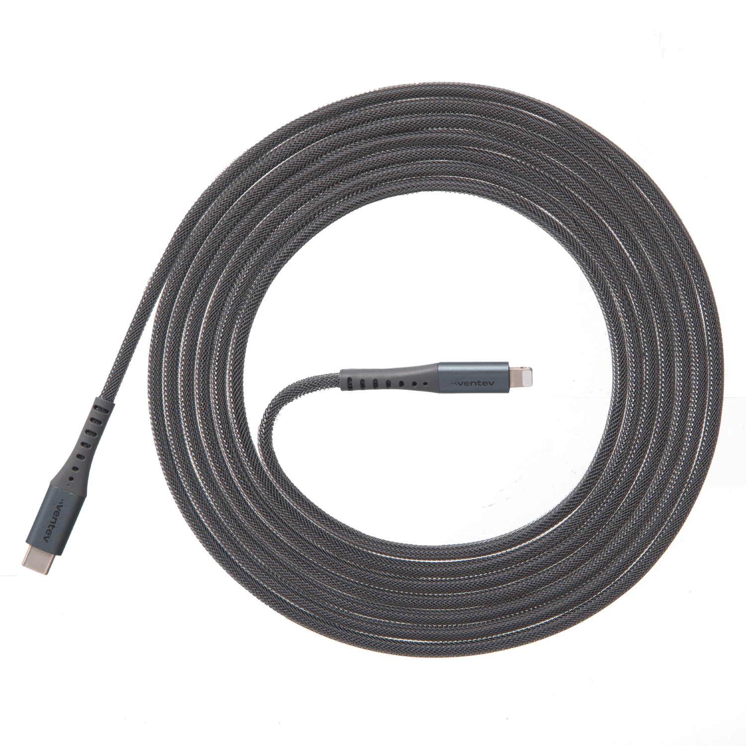 Ventev Chargesync Alloy USB-C to Apple Lightning Cable 10ft - Steel ...