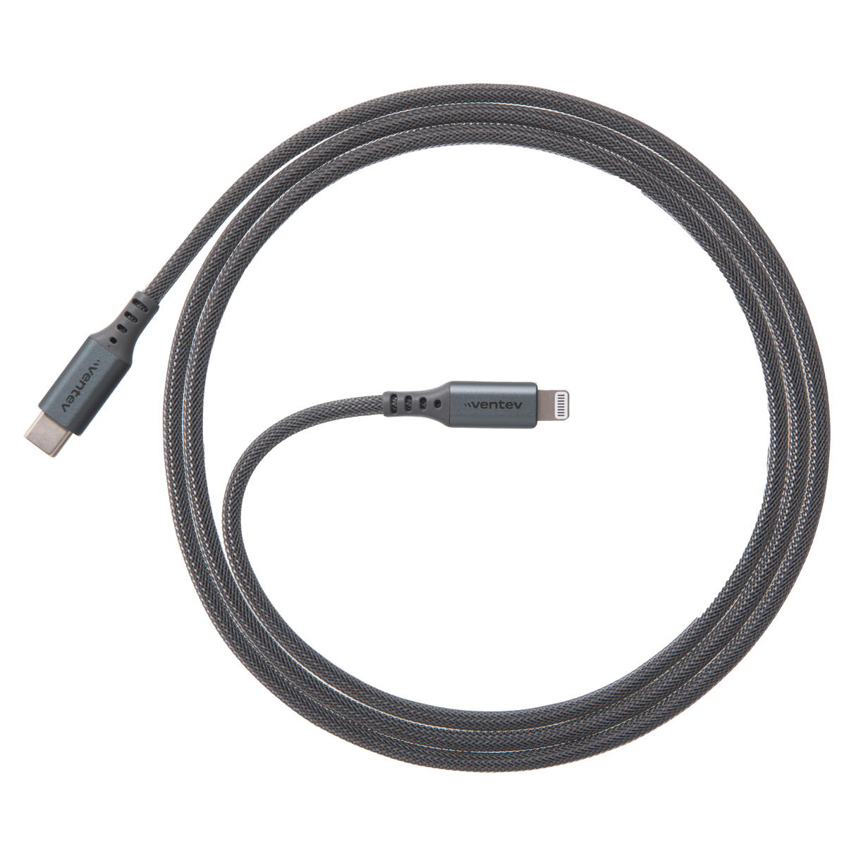 Ventev Chargesync Alloy USB-C to Apple Lightning Cable - 4ft Steel ...