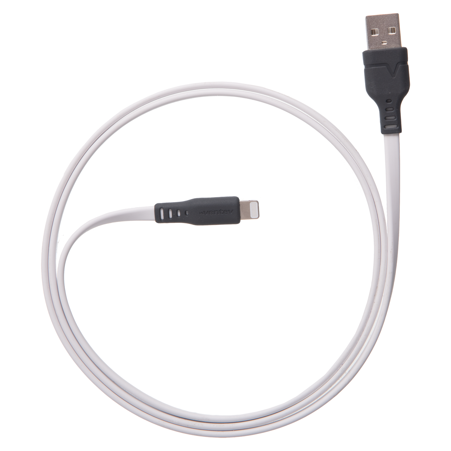 Ventev Chargesync Flat USB-A to Apple Lightning Cable - 3ft, White ...