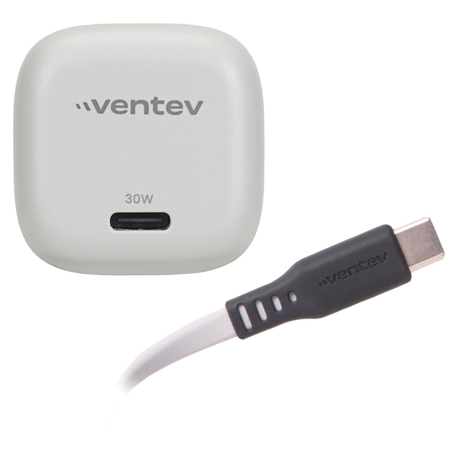 Ventev 30W Ultrafast USB-C Universal GaN Mini Wall Charger with USB-C ...