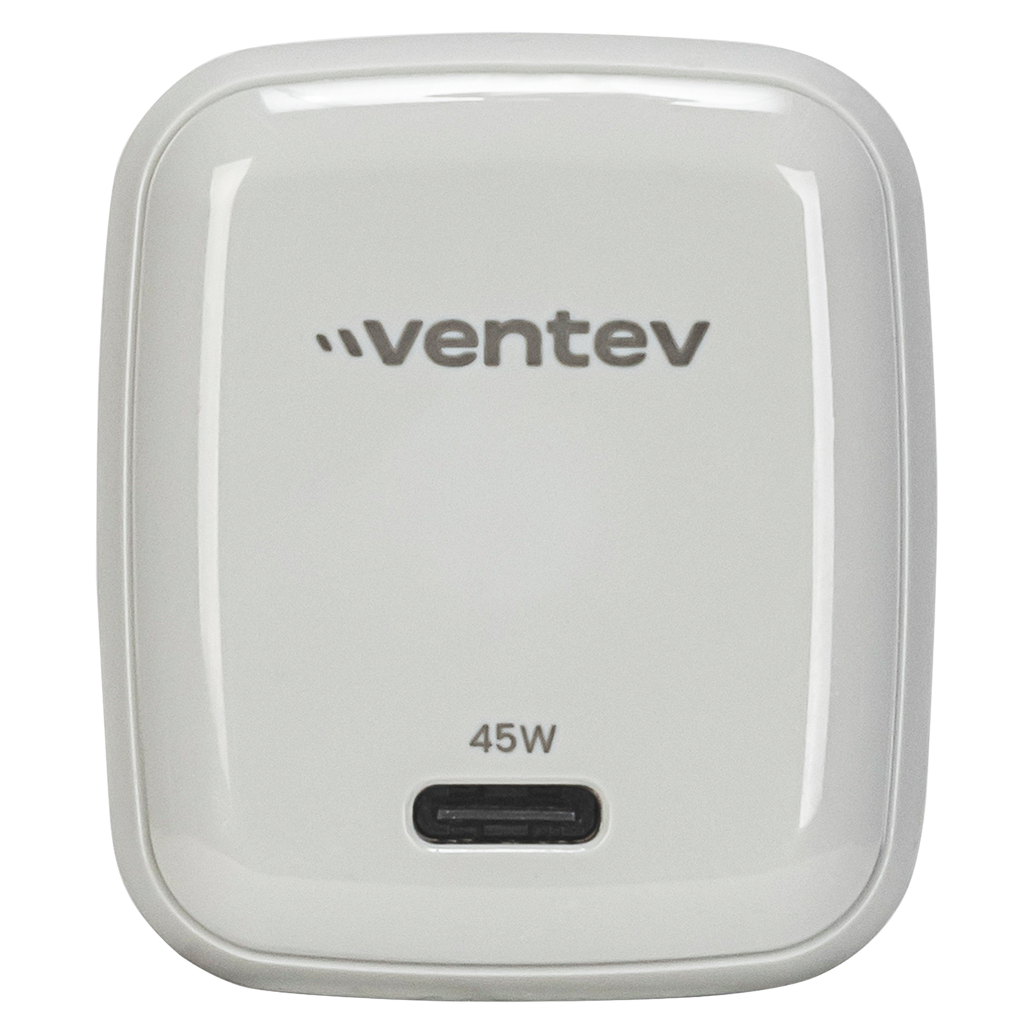 Ventev Ultrafast Gan Mini 45W Wall Charger with 5A USB-C to USB-C Cabl ...